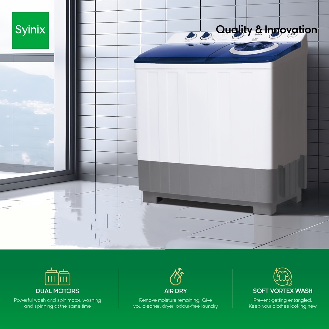 Syinix 10KG Twin Tub Washing Machine