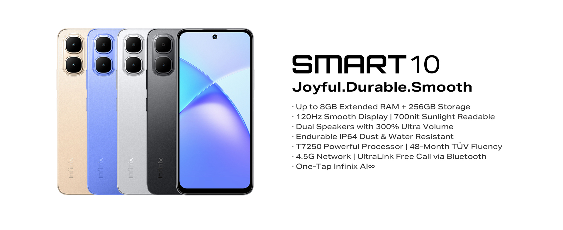 Infinix Smart 10- 4GB+128GB