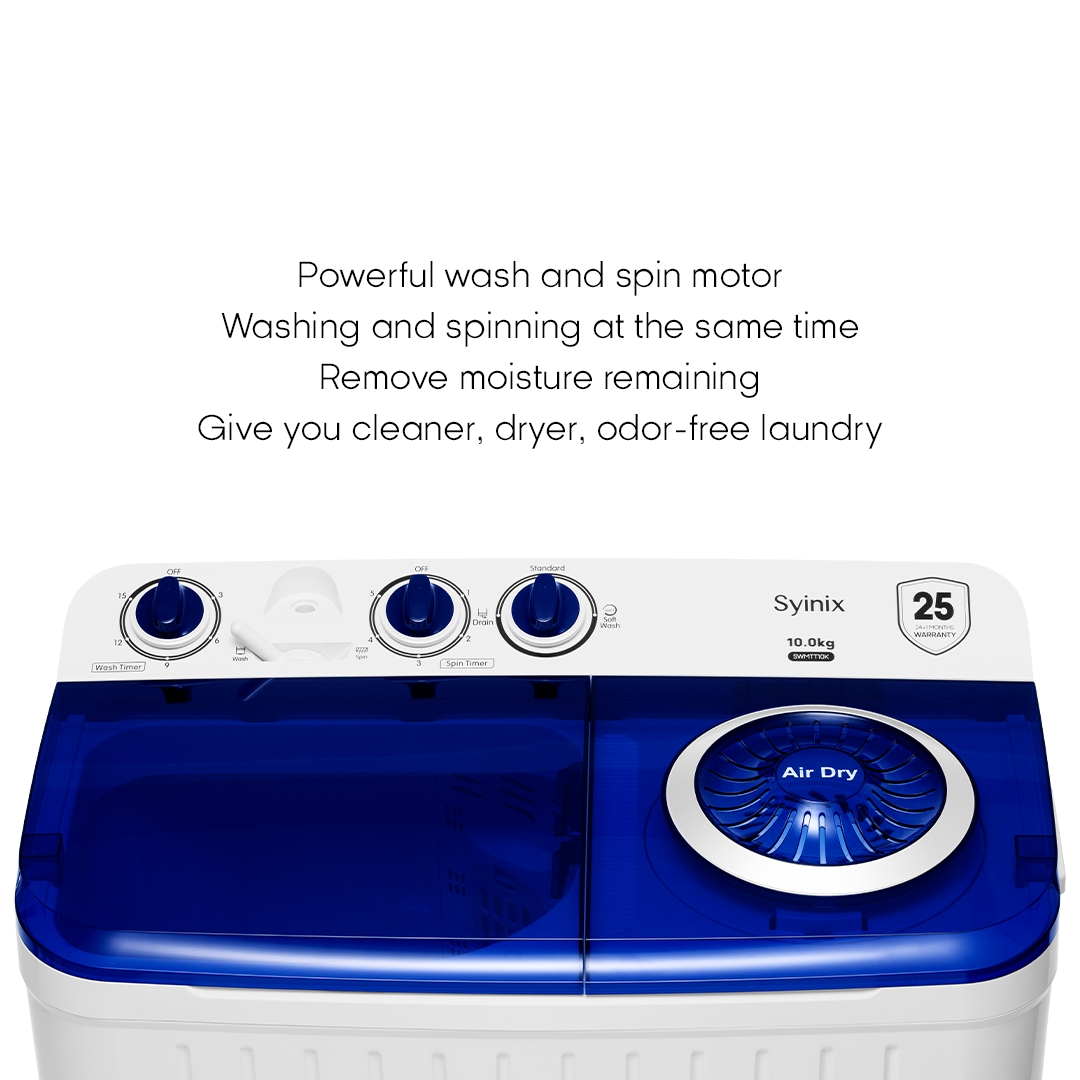 Syinix 10KG Twin Tub Washing Machine