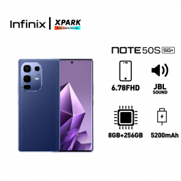 Infinix Note 50s 5G, 8GB RAM+256GB , X6870, 6.78", Dual Sim, 5200Mah, 64MP Main Camera, 13MP ...